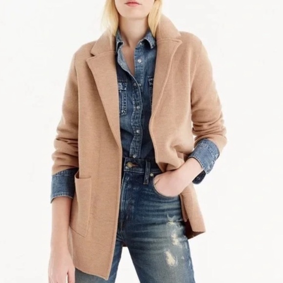 J. Crew | Sweaters | J Crew Sophie 365 Open Merino Wool Cotton Blend ...